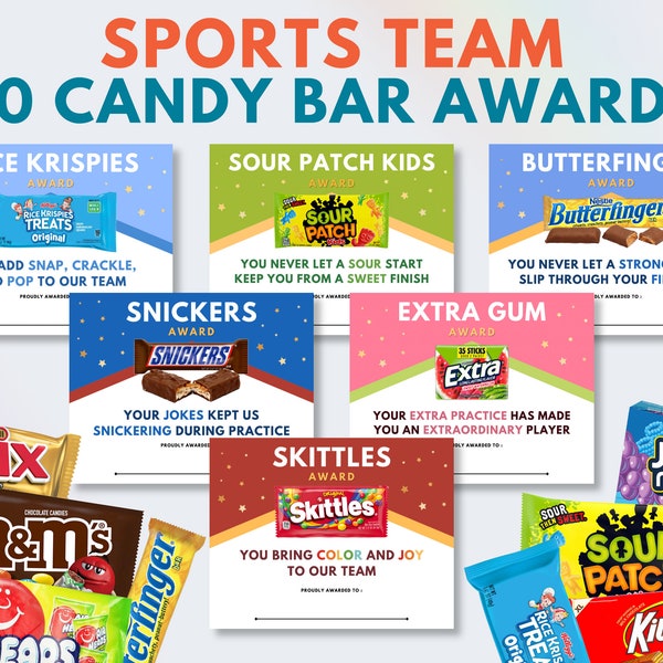 Candy Bar Awards - Etsy