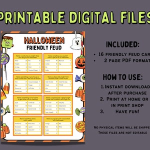 Halloween Family Feud Game, Halloween Family Game, Halloween Activity ...