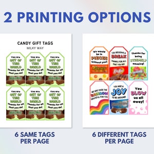25 Appreciation Candy Bar Gift Tags, Printable Candy Thank You Gift ...