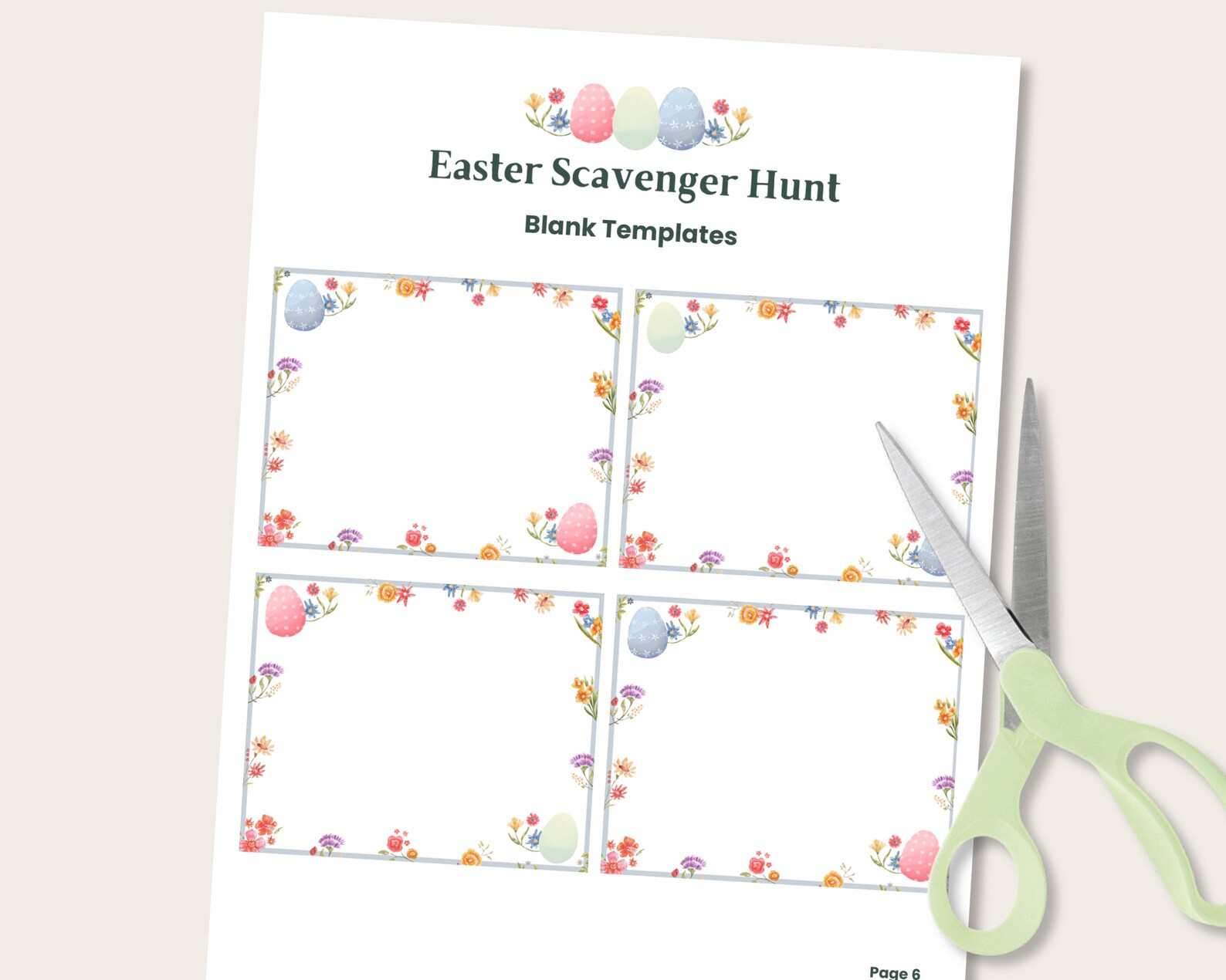 Easter Scavenger Hunt, Easter Treasure Hunt for Kids, Indoor Easter ...