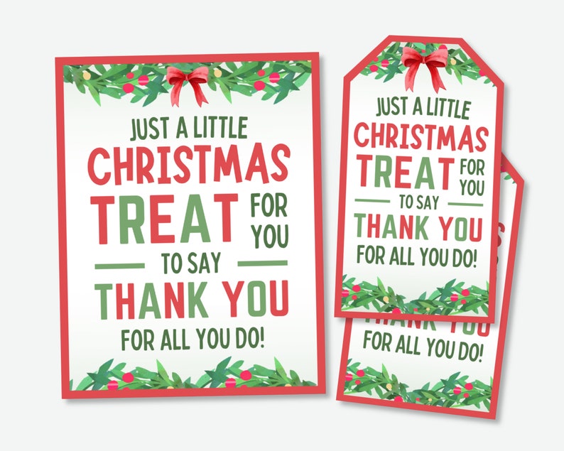 Christmas Employee Thank You Tag, Christmas Staff Appreciation Tag ...
