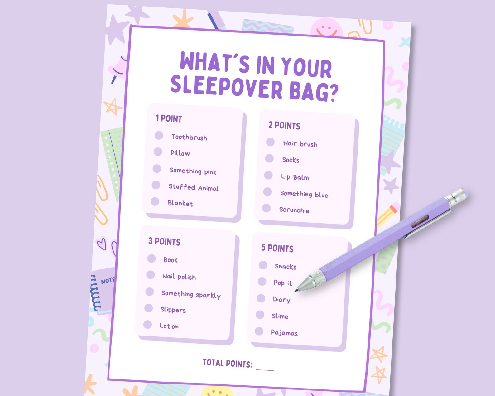 Slumber Party Games Bundle Girls Sleepover Games Tween - Etsy