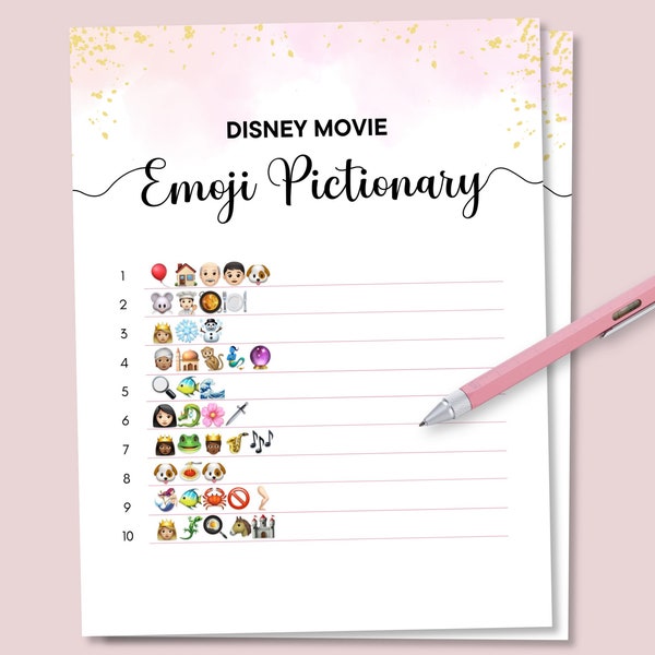Emoji Movie Pictionary - Etsy