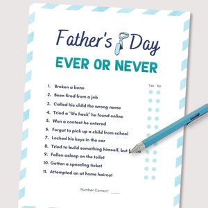 Fathers Day Game Bundle, Printable Fathers Day Game for Family, Fathers ...