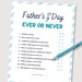 Fathers Day Game Bundle, Printable Fathers Day Game for Family, Fathers ...