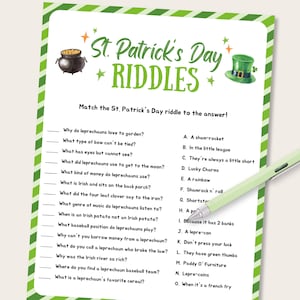 St Patrick's Day Riddles Quiz, St Patricks Day Riddles for Kids, Fun St ...