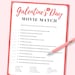 Galentines Day Movie Match Game, Galentines Day Party Game, Valentines ...