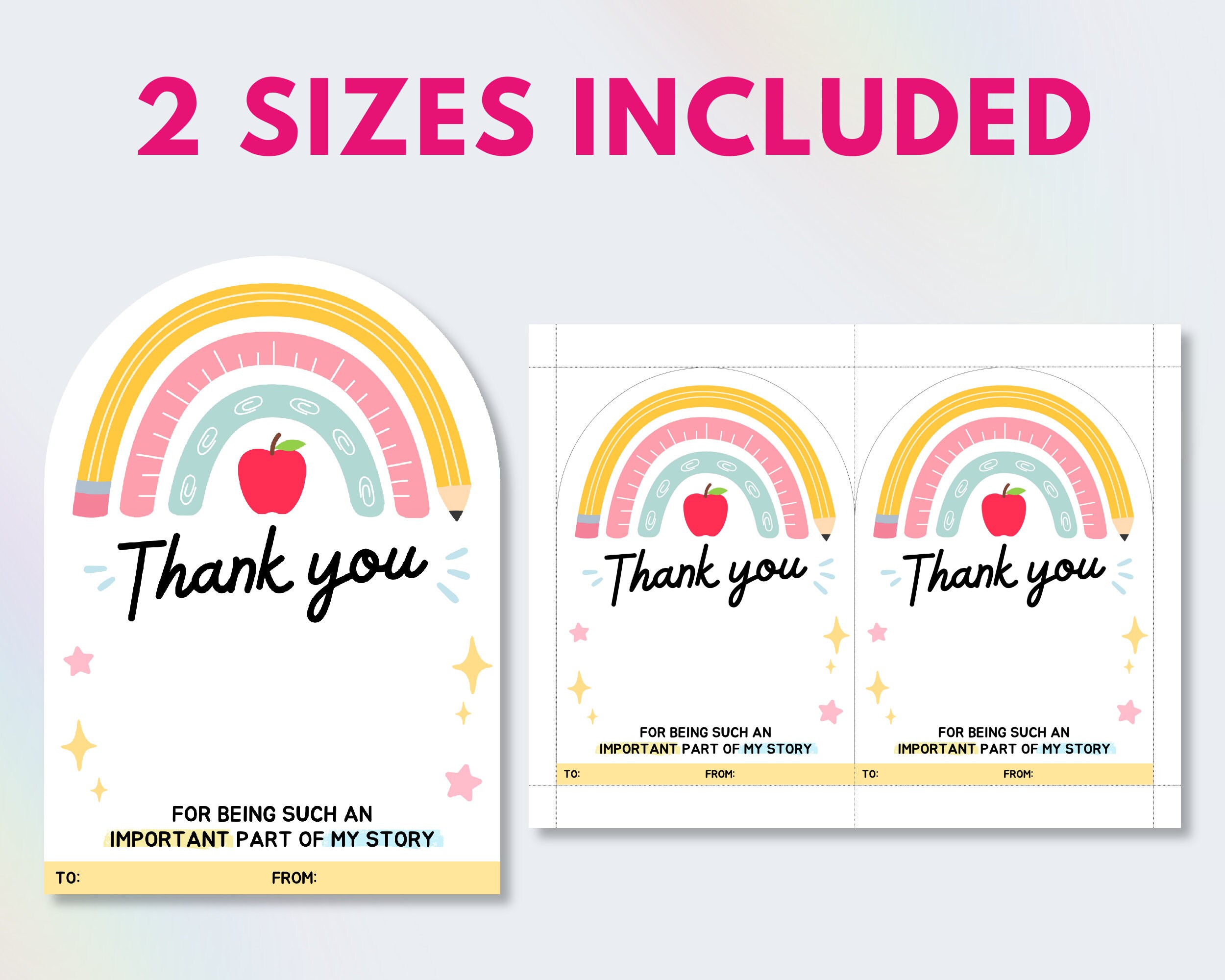 Teacher Appreciation Gift Card Holder, Teacher Thank You Gift Tag ...