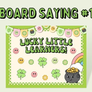St Patricks Day Bulletin Board Kit, Retro St Patrick Classroom Decor ...
