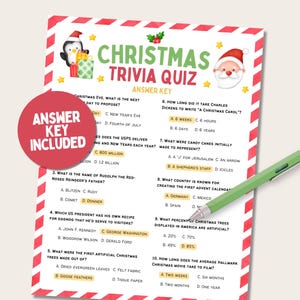 Christmas Trivia for Kids and Adults, Christmas Trivia Questions and ...