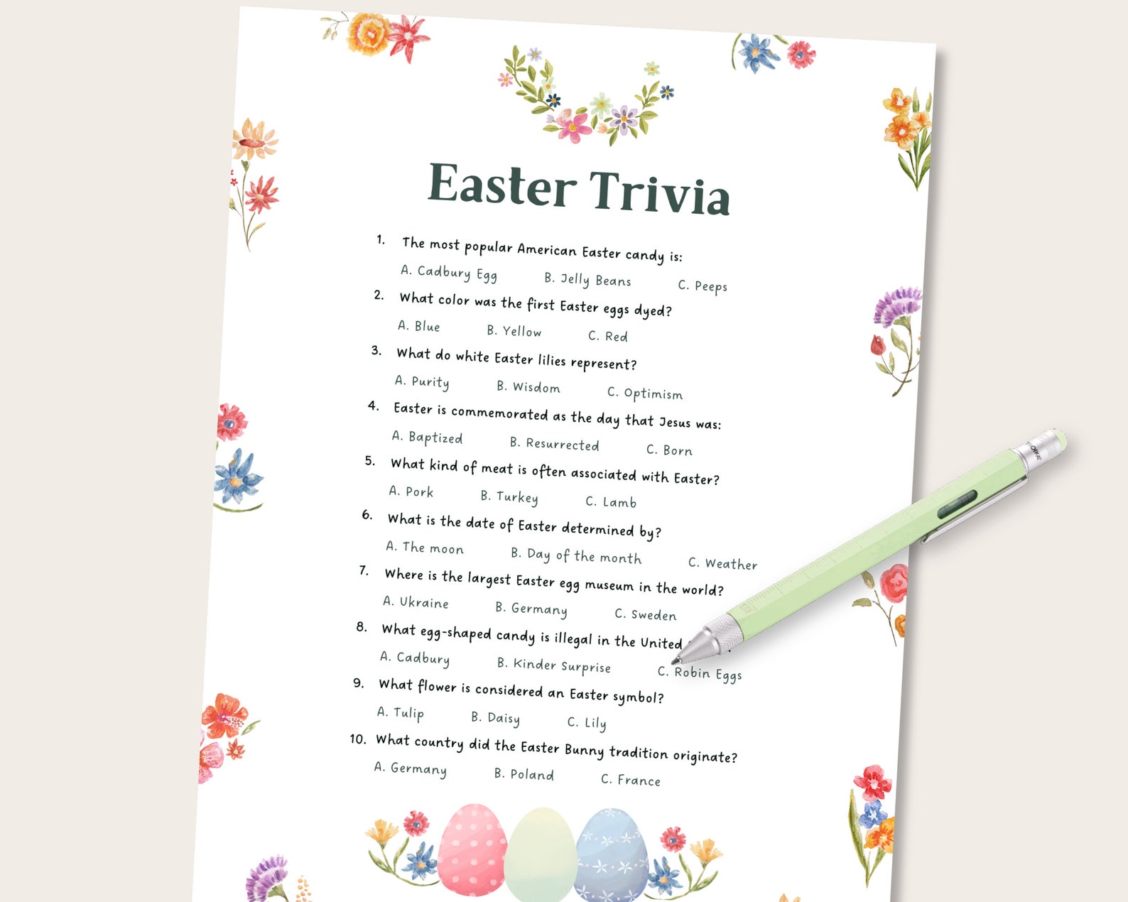 Easter Trivia Game Easter Trivia Feud Easter Trivia Quiz - Etsy