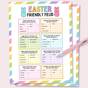 Easter Family Feud Game, Easter Trivia Feud, Easter Friendly Feud ...