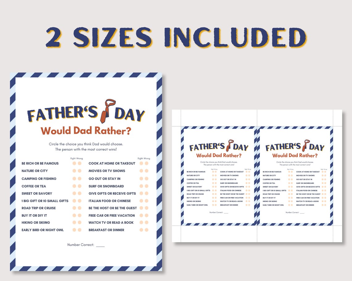 Fathers Day Party Games Bundle, Printable Fathers Day Games, Fathers ...