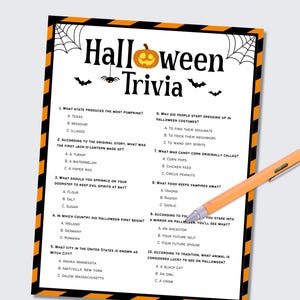 Halloween Trivia Game for Kids and Adult, Halloween Trivia Questions ...