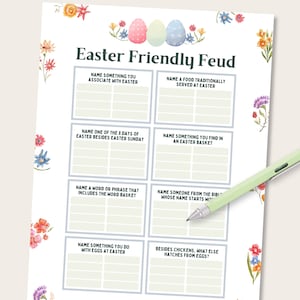 Easter Friendly Feud, Easter Trivia Feud, Easter Family Feud Game ...