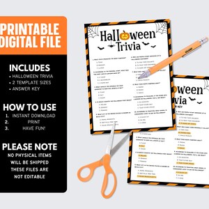 Halloween Trivia Game for Kids and Adult, Halloween Trivia Questions ...