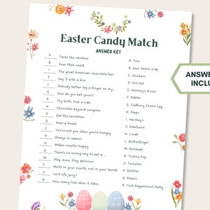 Easter Candy Match, Easter Candy Game for Kids, Easter Candy Quiz ...