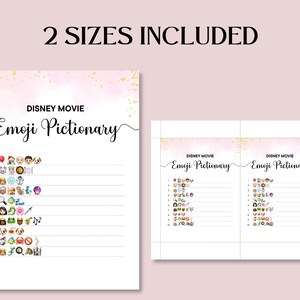 Disney Movie Emoji Pictionary, Girls Birthday Party Games, Sleepover ...