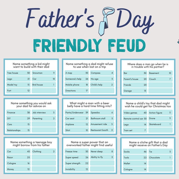 Family Feud Board - Etsy