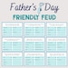 Fathers Day Family Feud, Fathers Day Trivia Feud, Fathers Day Game for ...