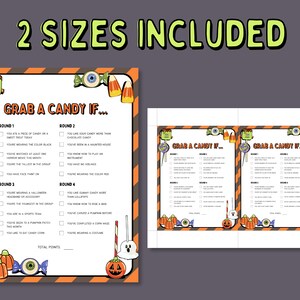 Halloween Grab Candy If Game, Halloween Party Game, Halloween Printable ...