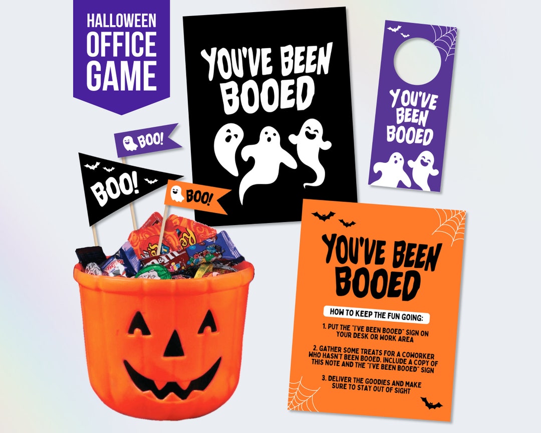 You've Been Booed Coworker Game, Halloween Boo Game at Work, You've ...