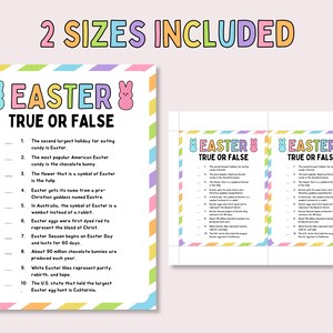 Easter True or False, Easter Trivia Quiz, Easter Trivia Game, Easter ...