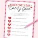 Valentines Day Candy Dice Game, Valentine Day Party Game, Valentines ...