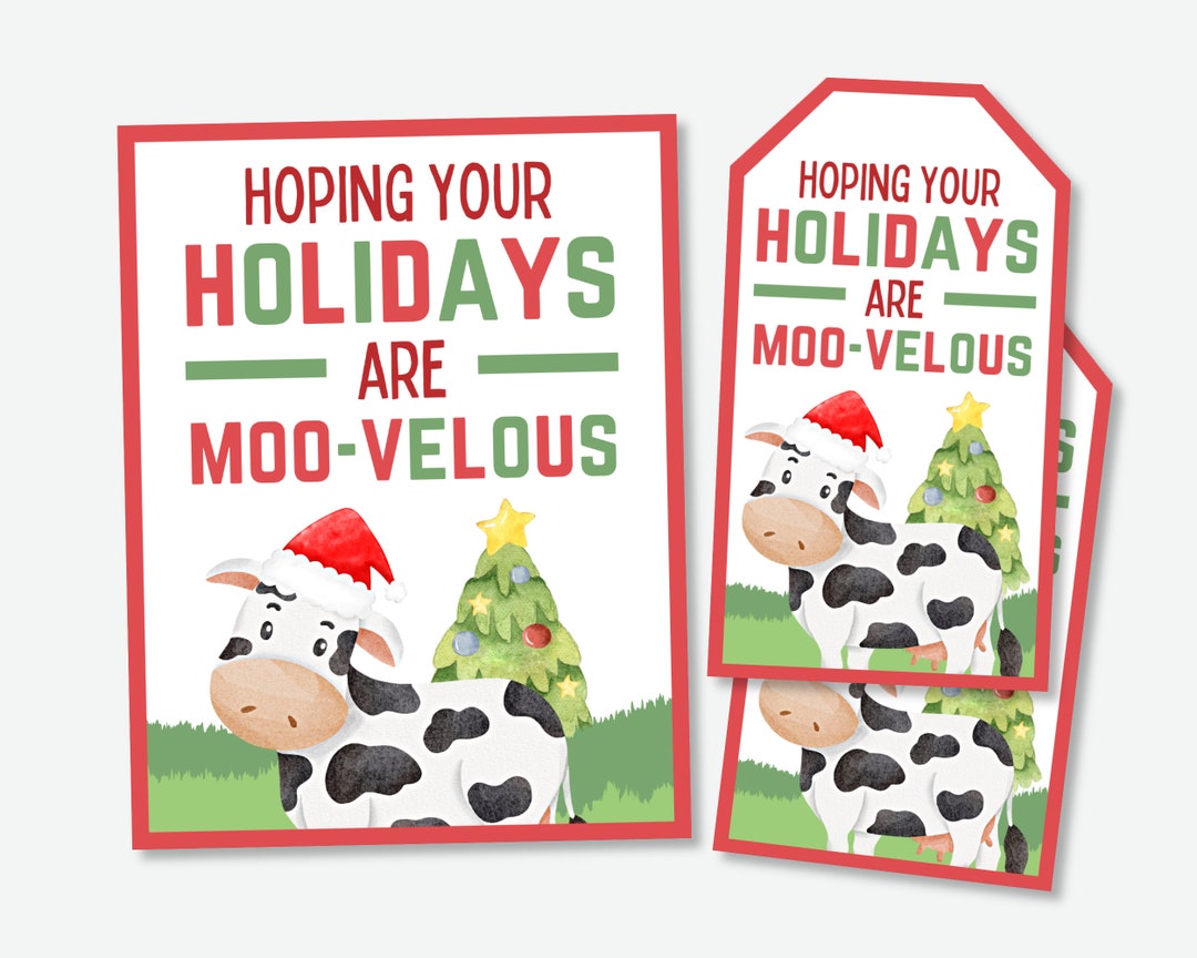 Christmas Teacher Appreciation Gift Tag, Moovelous Christmas Gift Tag ...