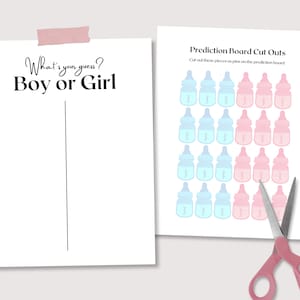 Gender Reveal Voting Board, Gender Reveal Cast Your Vote Sign, Gender ...