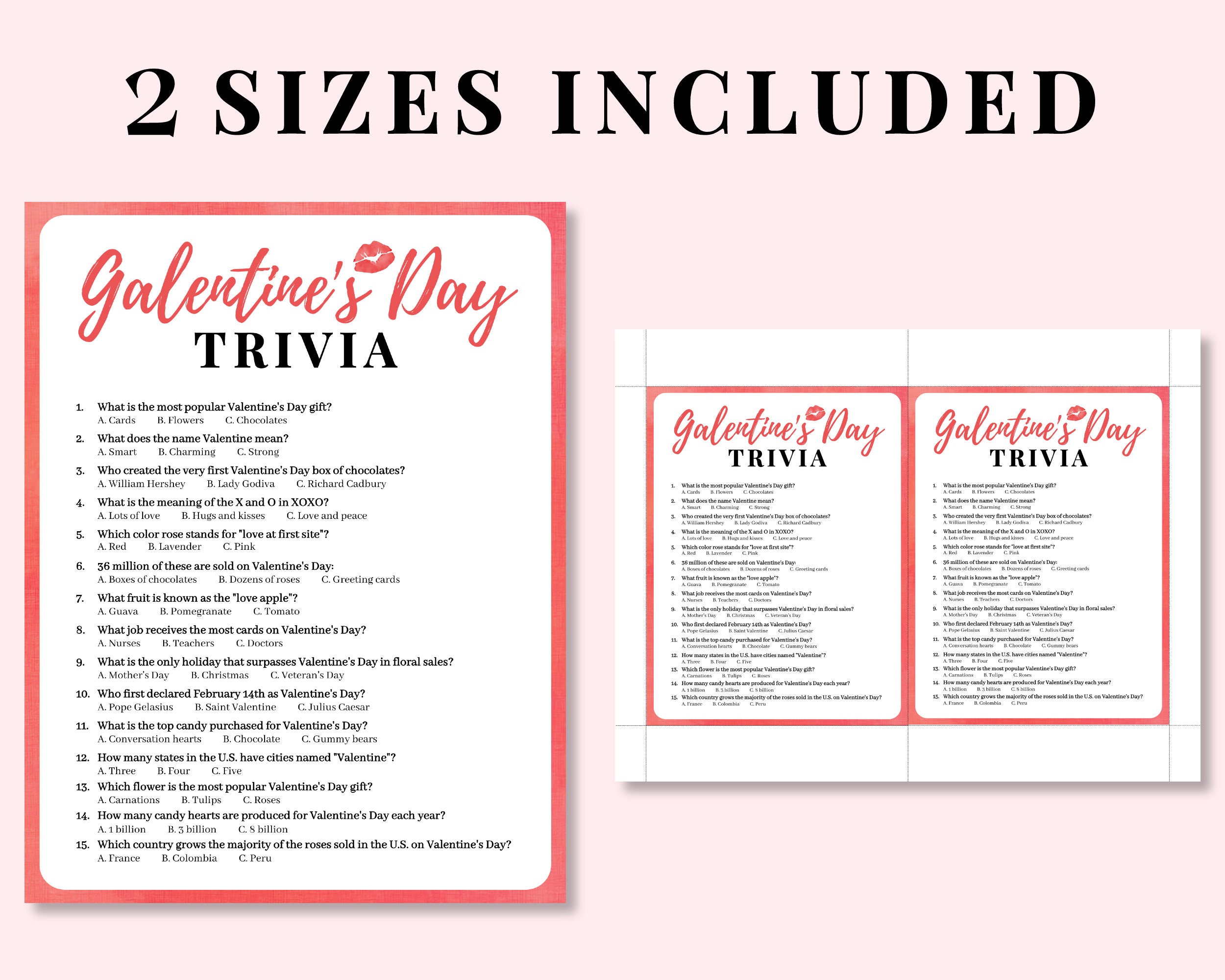 Galentines Day Trivia Game, Galentines Day Party Game, Valentines Day ...