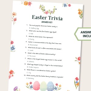 Easter Trivia Game, Easter Trivia Feud, Easter Trivia Quiz, Easter ...