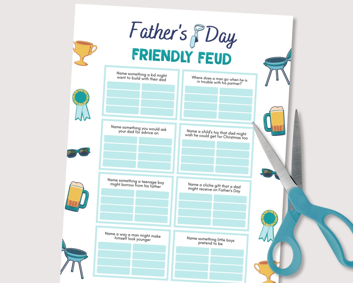 Fathers Day Game Bundle, Printable Fathers Day Game for Family, Fathers ...