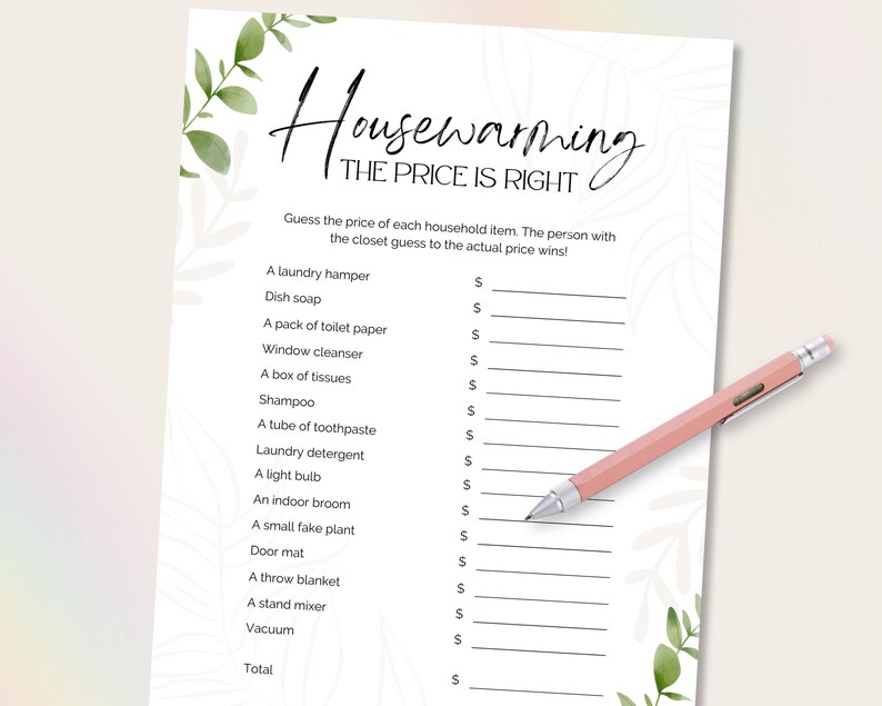 Housewarming Games Bundle, Housewarming Party Games, New Home Warming ...