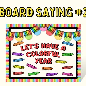 Welcome Back to School Bulletin Board Kit, Crayon Bulletin Board Decor ...