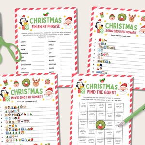 20 Christmas Games Bundle, Family Christmas Party Games , Christmas ...