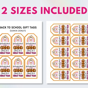 Back to School Coffee Gift Tag, Teacher Appreciation Donut Sign ...