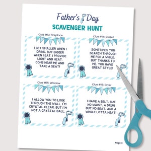 Fathers Day Scavenger Hunt, Printable Fathers Day Treasure Hunt ...