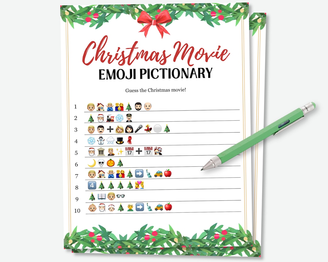Christmas Movie Emoji Pictionary, Christmas Movie Trivia Game ...