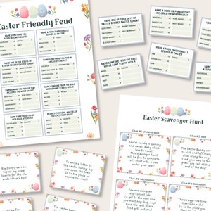 Easter Games Bundle, Printable Easter Party Games, Easter Games for ...