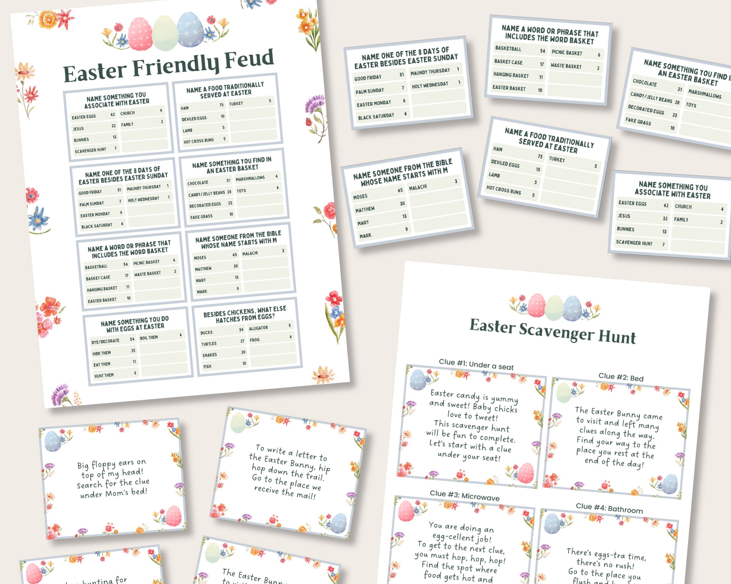 Easter Games Bundle, Printable Easter Party Games, Easter Games for ...