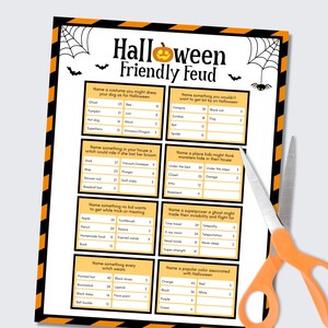 Halloween Friendly Feud Game, Halloween Trivia Questions and Answers ...