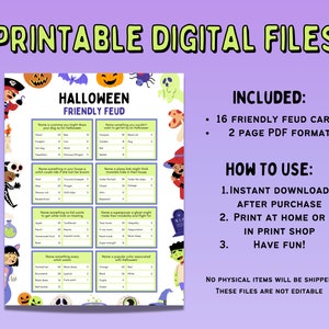 Halloween Family Feud Game, Halloween Family Game, Halloween Activity ...