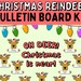 Christmas Reindeer Bulletin Board Kit, Christmas Classroom Decor Bundle ...