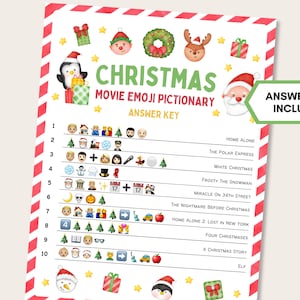 Christmas Movie Emoji Game, Christmas Emoji Pictionary, Kids Christmas ...