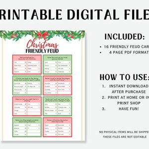 Christmas Family Feud, Christmas Trivia Game, Holiday Friendly Feud ...