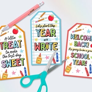 Back to School Gift Tag Bundle, First Day of School Gift Tag, Welcome ...