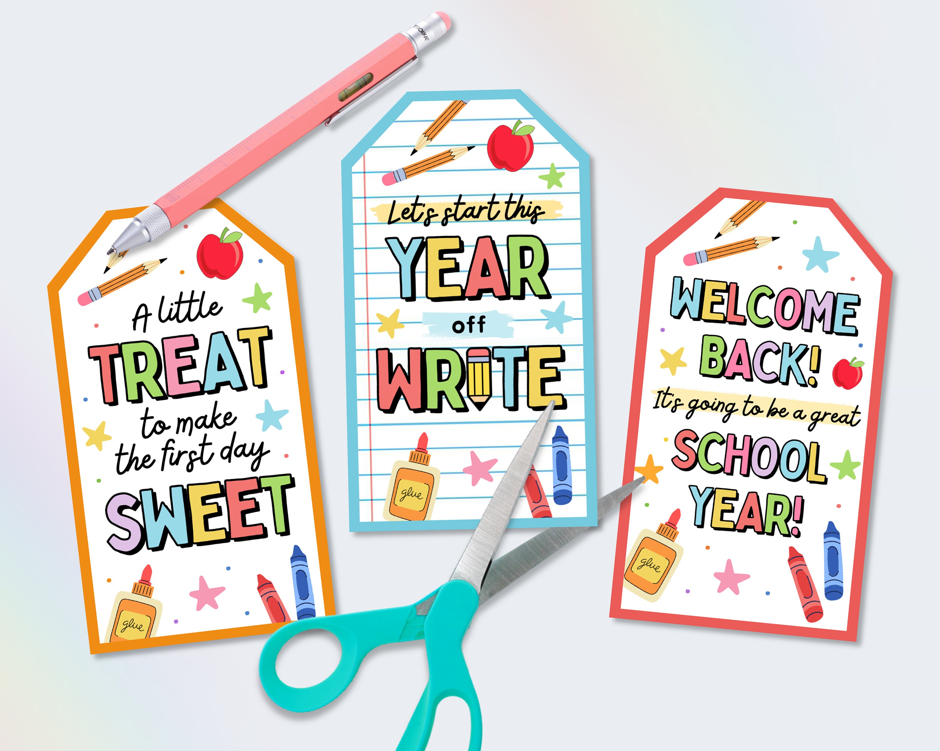 Back to School Gift Tag Bundle, First Day of School Gift Tag, Welcome ...