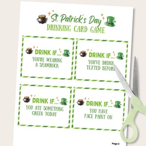 St Patrick's Day Drink If Game, St Patricks Day Drinking Game, St ...