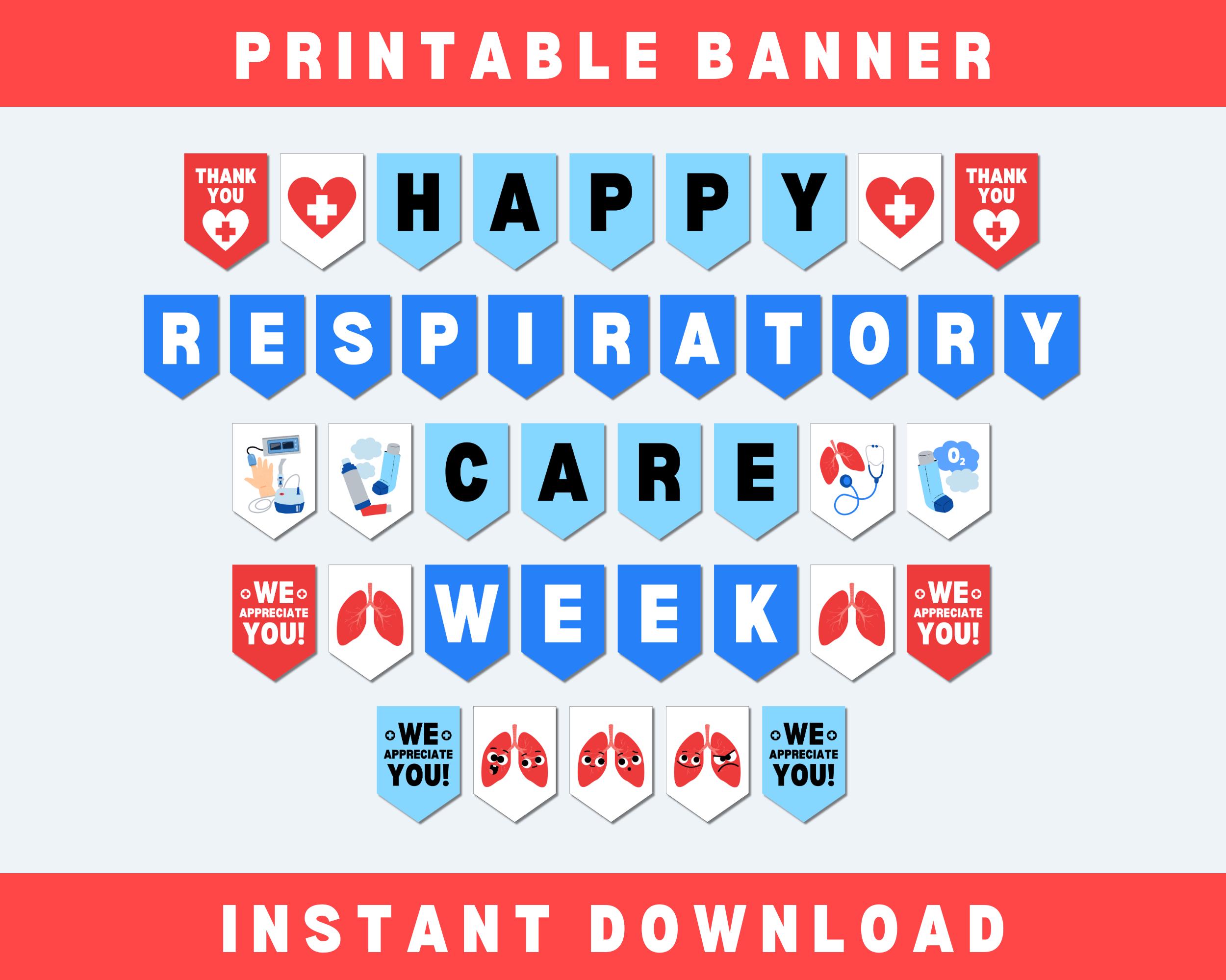 Respiratory Care Week Banner, Happy RC Week Sign, Respiratory Care ...